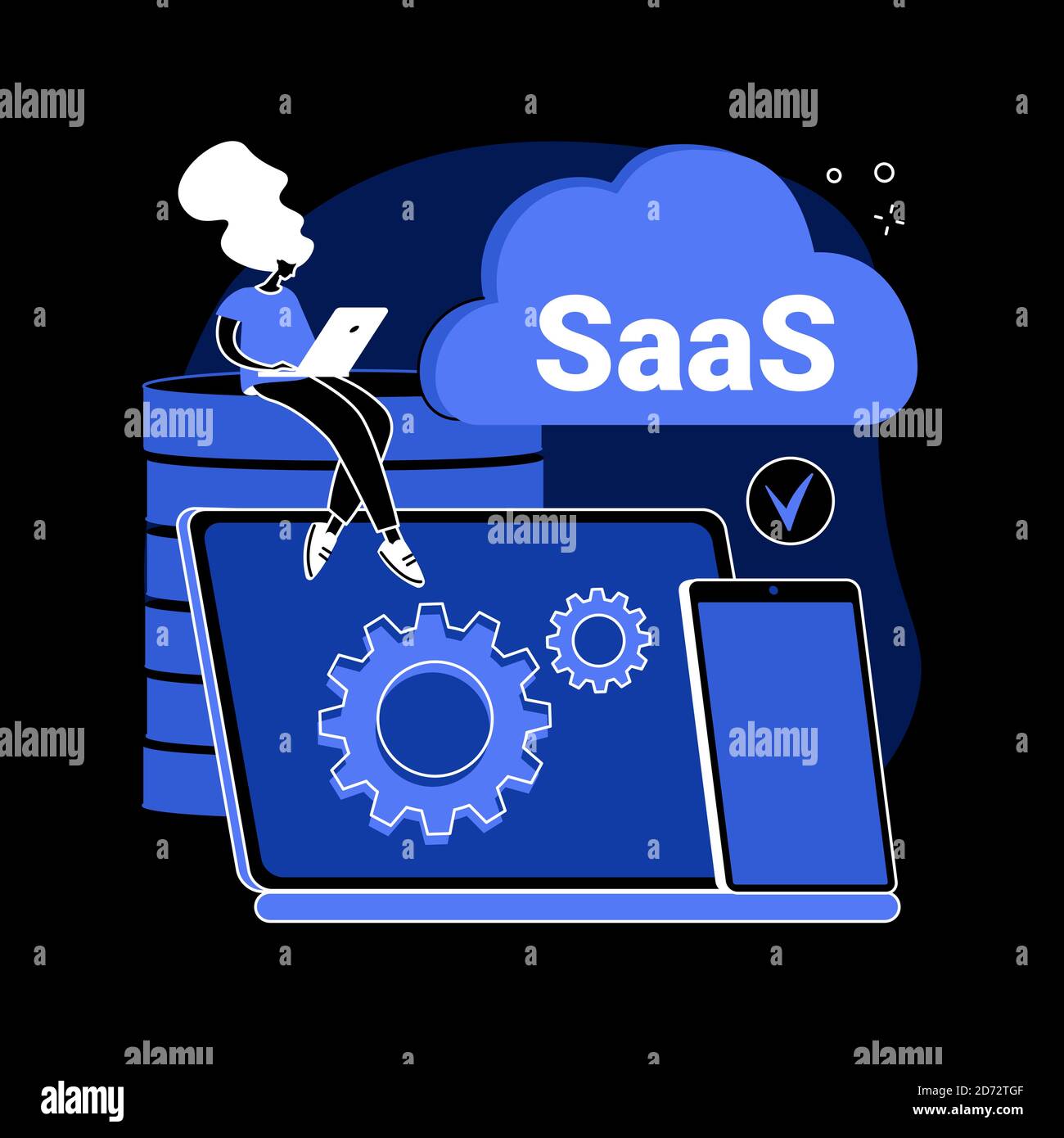 SaaS technology abstract concept vector illustration Stock Vector Image ...