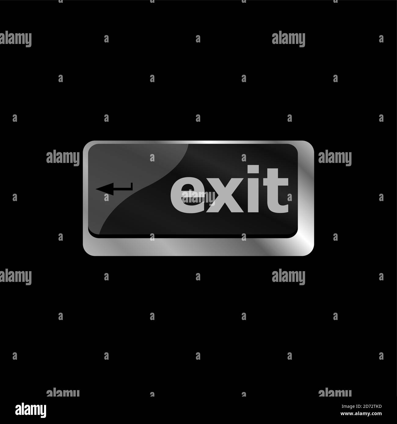 computer keyboard keys with exit on enter button Stock Photo - Alamy
