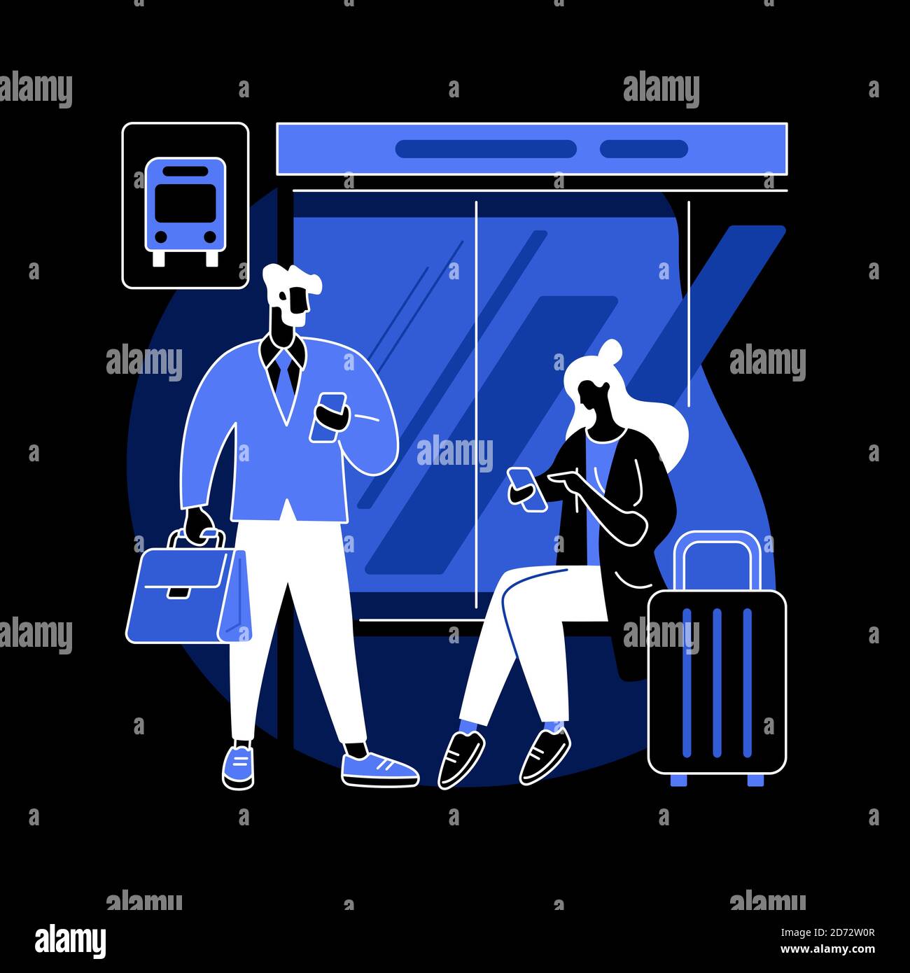 Bus station abstract concept vector illustration Stock Vector Image ...