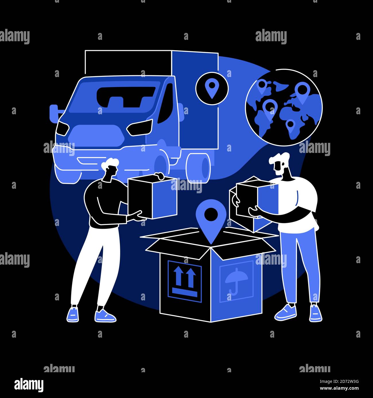 Transit warehouse abstract concept vector illustration Stock Vector ...