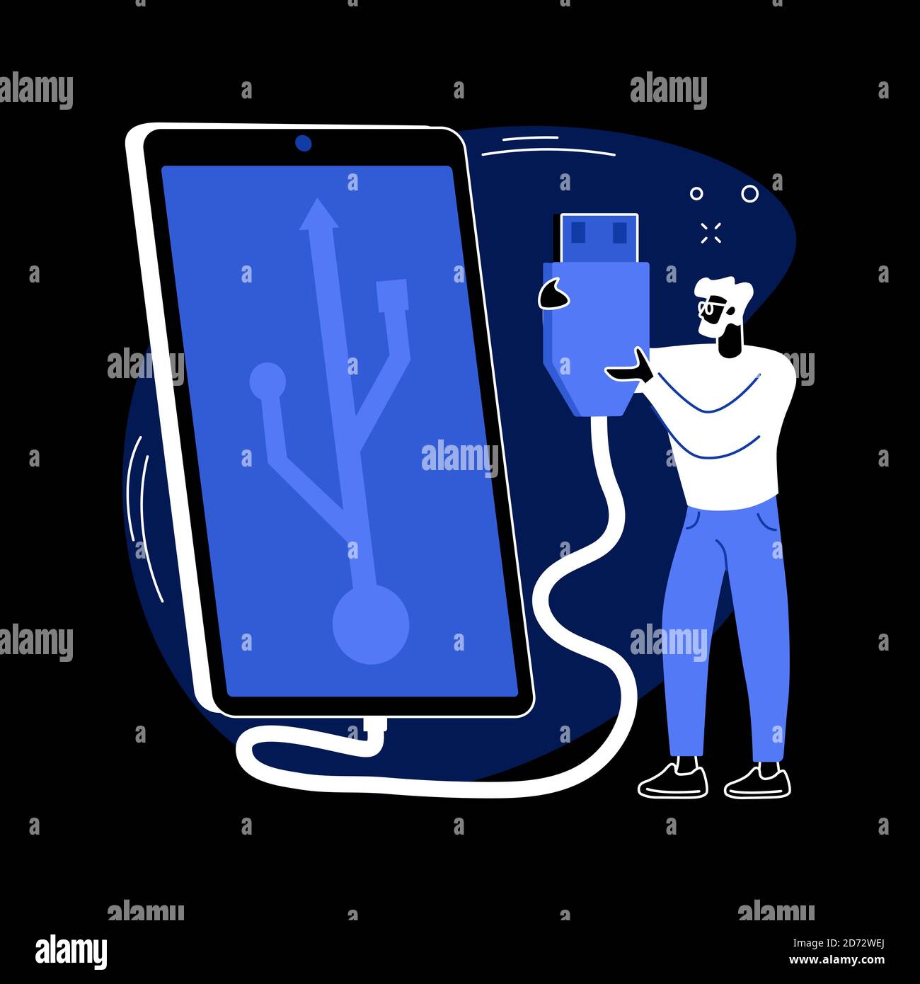 USB connection abstract concept vector illustration Stock Vector Image ...