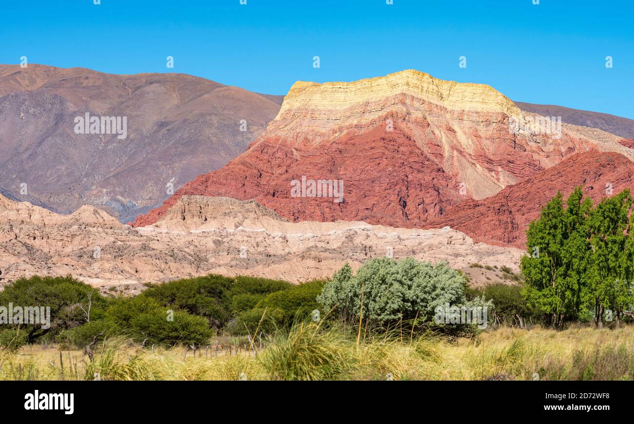 Canyon Quebrada de Humahuaca. The Quebrada is listed as UNESCO world ...