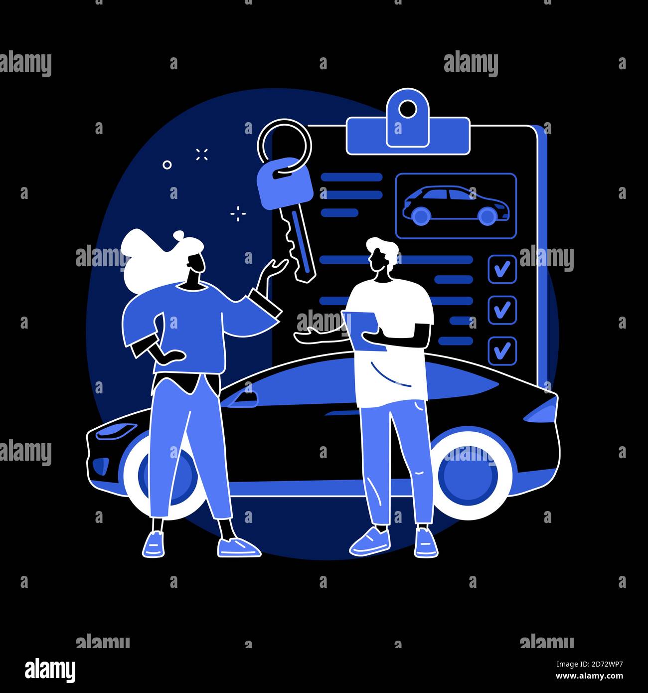 Rental vehicle abstract concept vector illustration Stock Vector Image ...