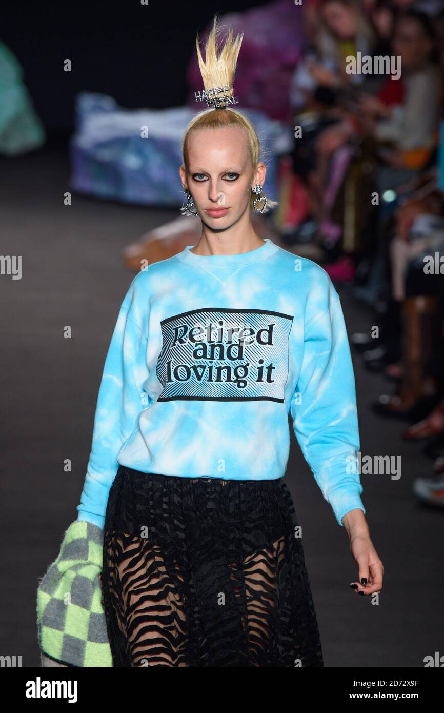 Lili Sumner on the catwalk during the Ashley Williams Spring/Summer ...