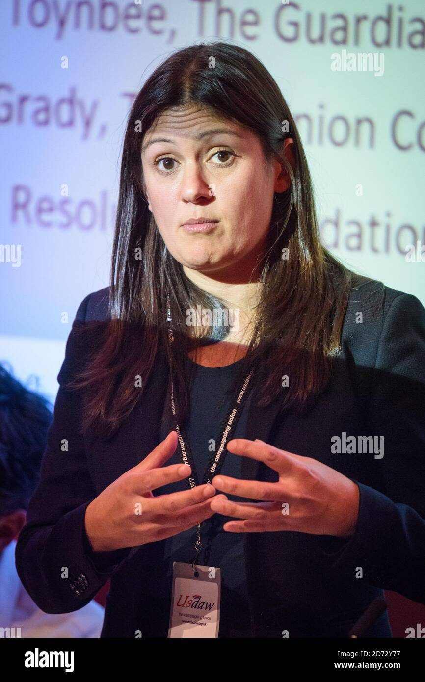 Lisa Nandy MP pictured speaking at a fringe event, 'Inequality in 21st ...