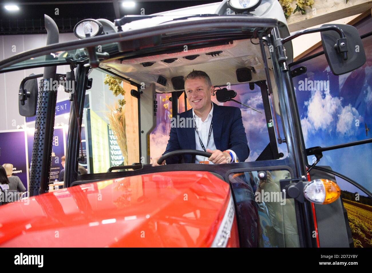 Luke Pollard MP pictured on the NFU stand during the Labour Party ...