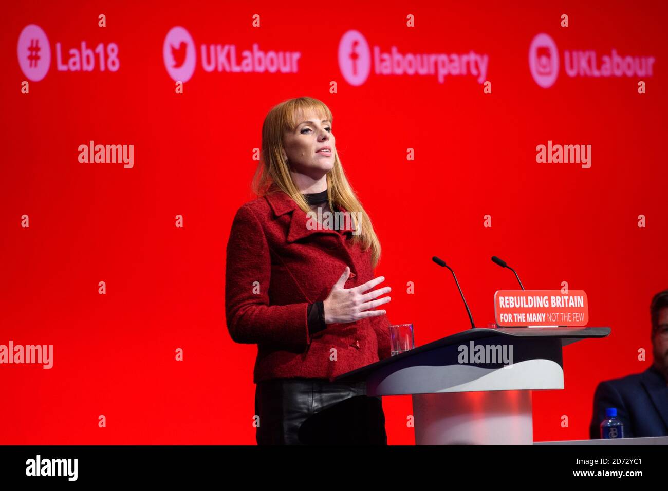 Shadow Secretary of State for Education Angela Rayner speaks during the ...