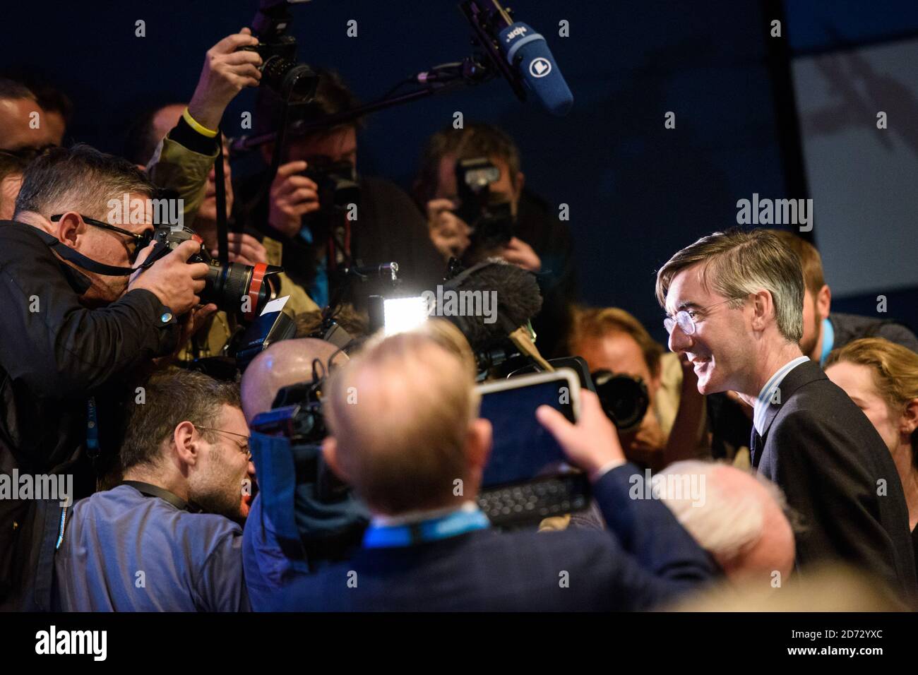 Jacob Rees-Mogg MP speaking at a fringe event organised by Brexit ...