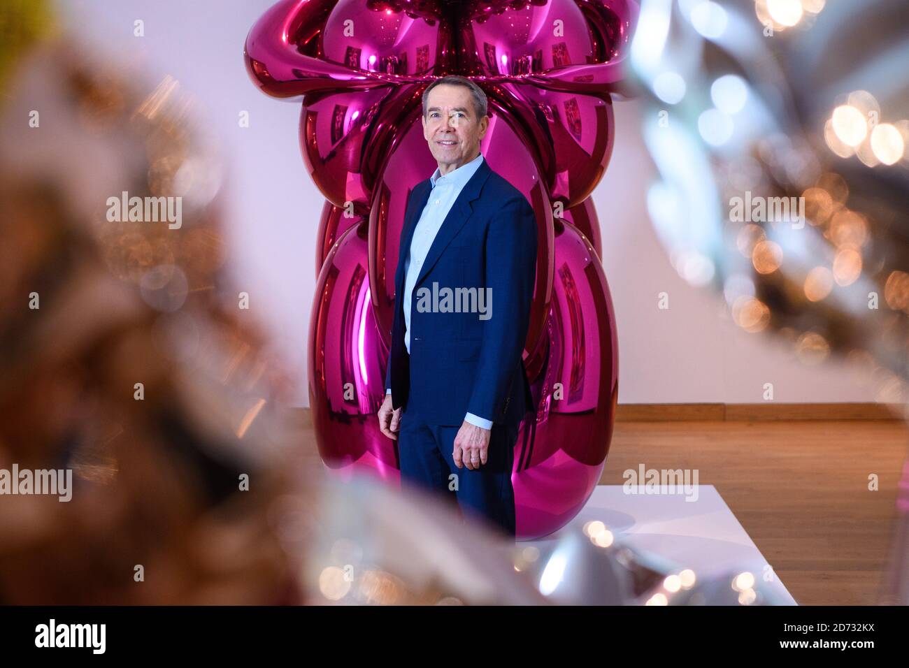 Artist Jeff Koons pictured with his work 'Balloon Venus', at the ...