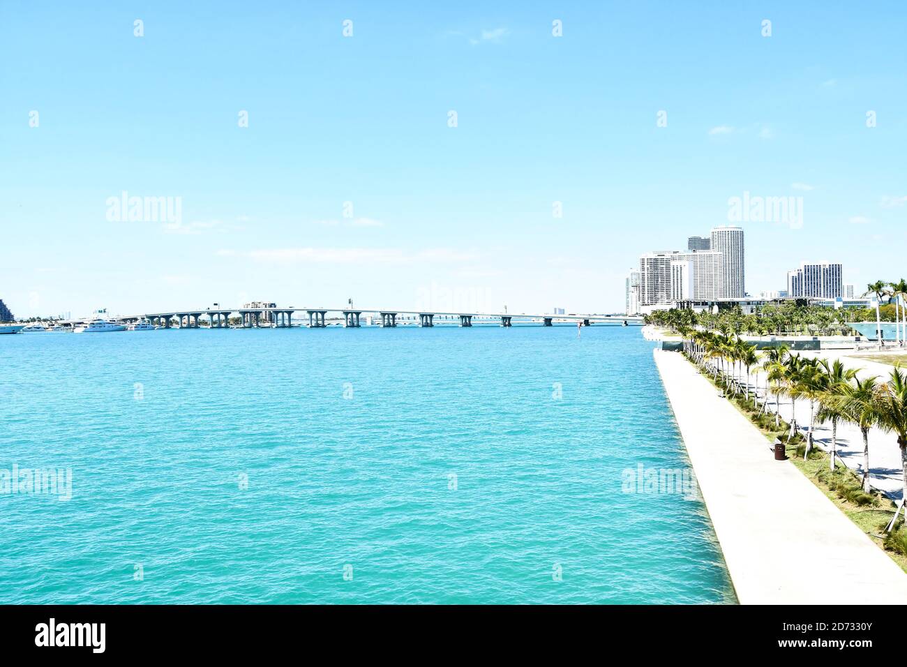 marina and condos, modern building in miami city florida usa america ...