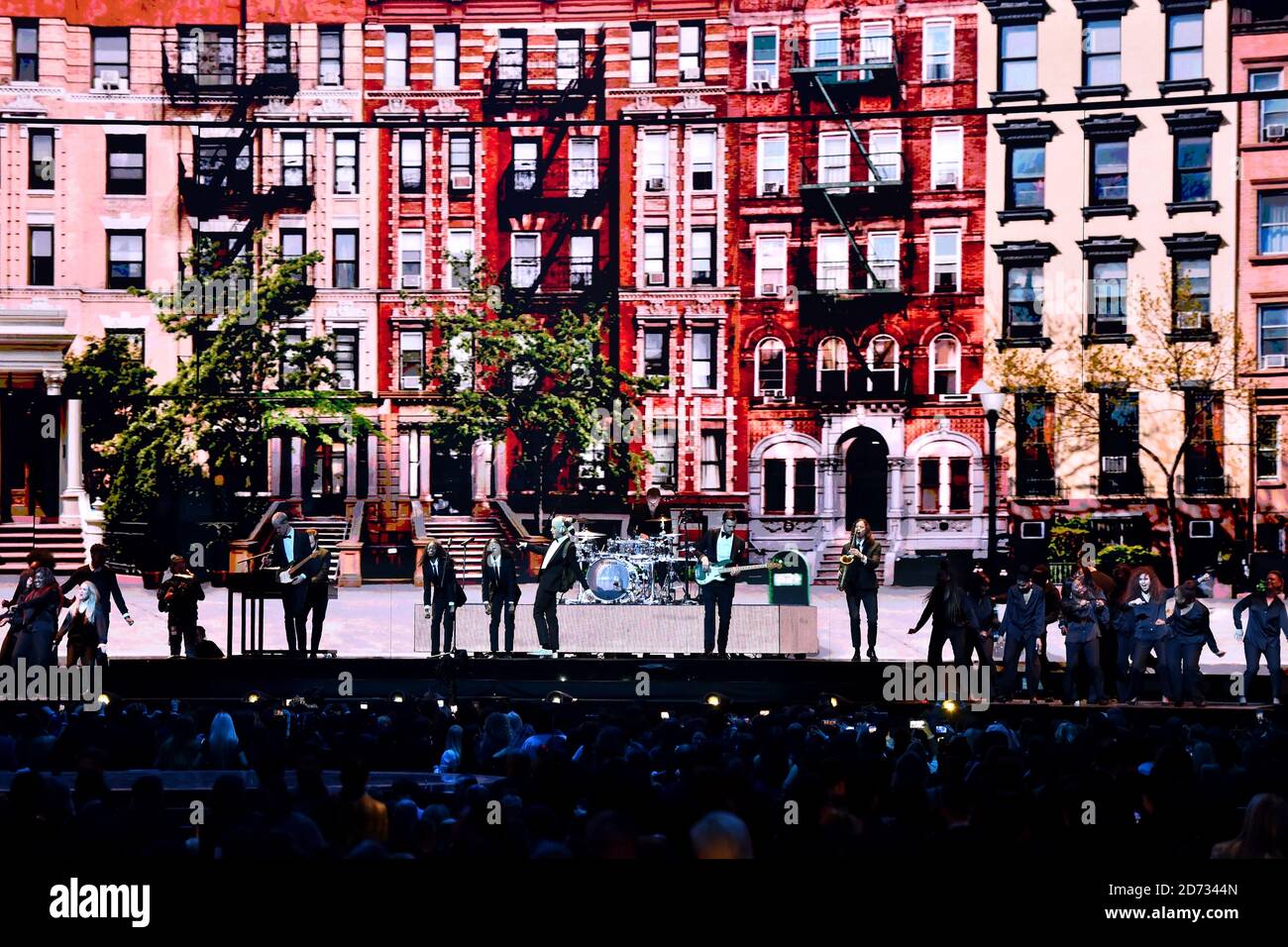The 1975 on stage at the Brit Awards 2019 at the O2 Arena, London ...