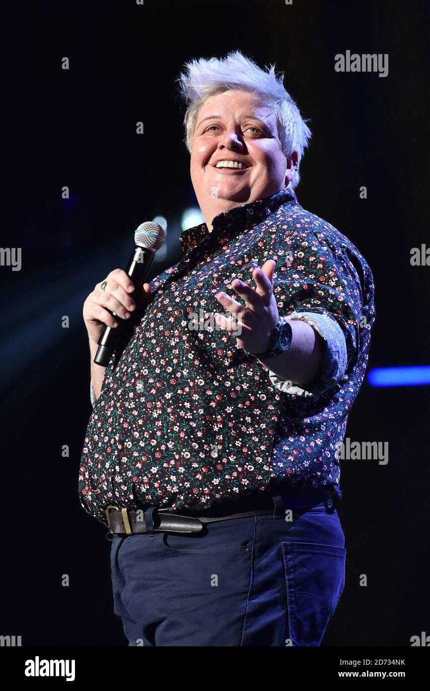 Susie McCabe performing during the Teenage Cancer Trust comedy night ...