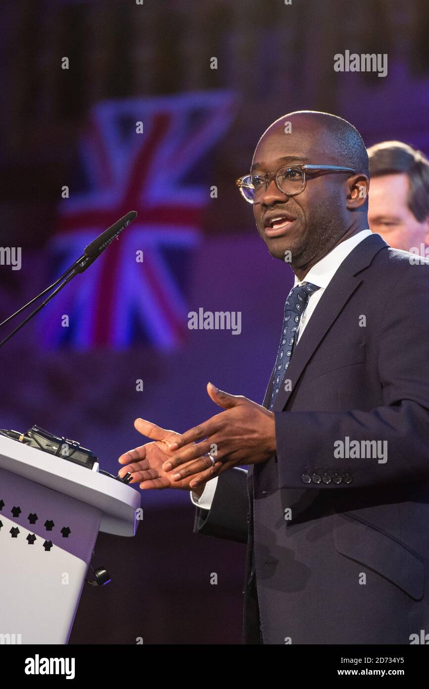 Sam Gyimah speaking at a People's Vote Rally in Assembly Hall, London ...