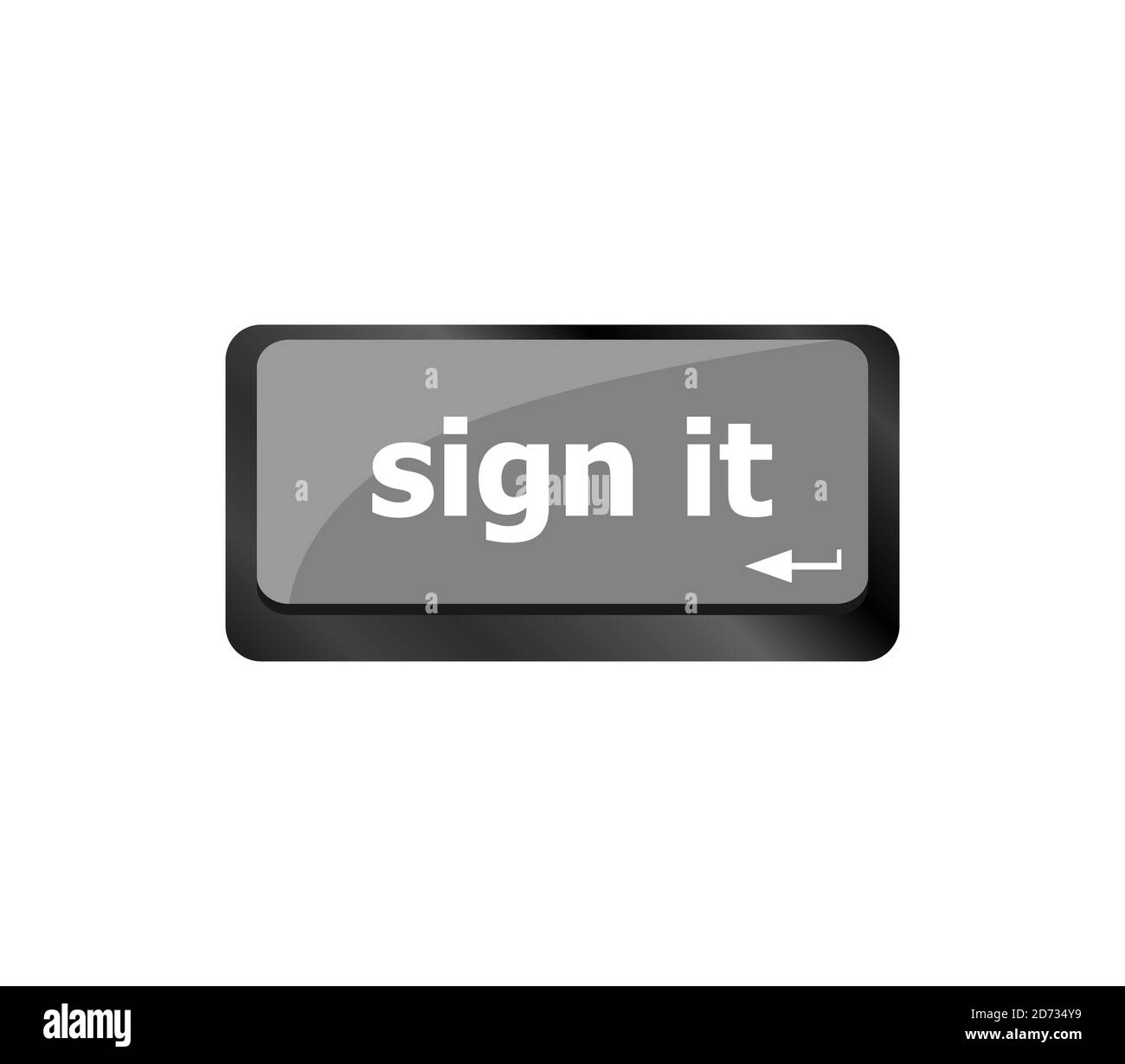 sign it or login concept with key on computer keyboard Stock Photo - Alamy