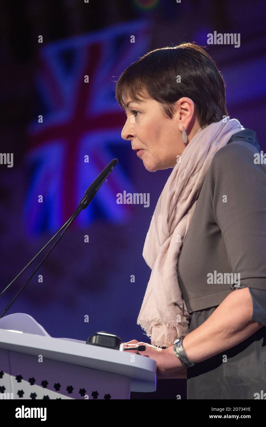 Caroline Lucas speaking at a People's Vote Rally in Assembly Hall ...