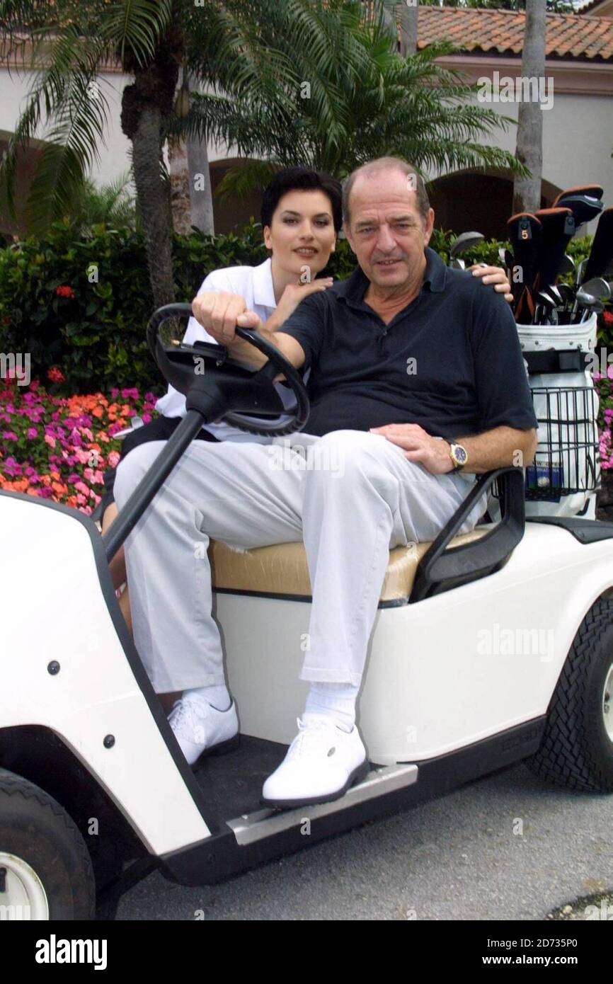 German Eurovision songwriter Ralph Siegel and girlfriend pose for a ...