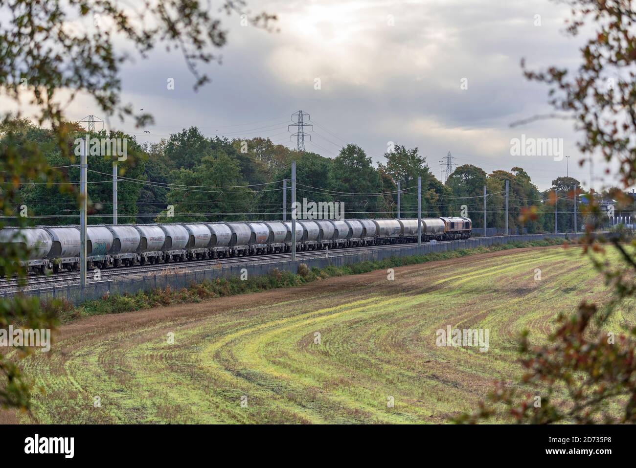 Class 66 deisel electric freight locomotive number 66776 of GBRF on the ...