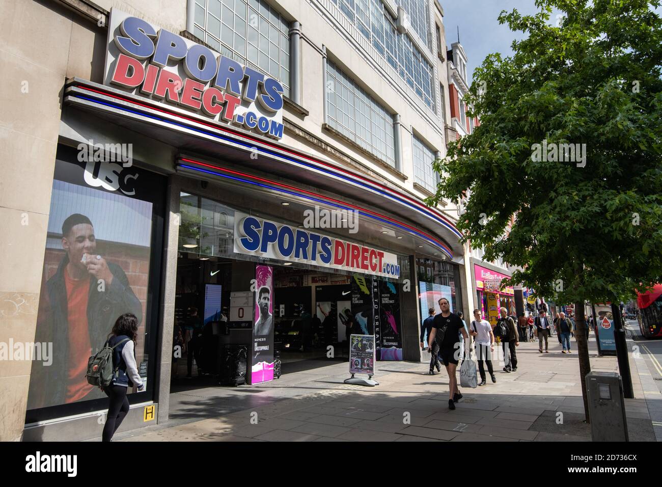 General view of a Sports Direct branch in Oxford Street, London. The ...