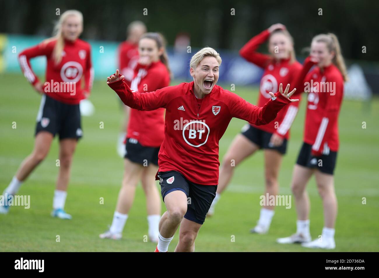 Pontypridd, UK. 20th Oct, 2020. Jess Fishlock of Wales enjoying the ...