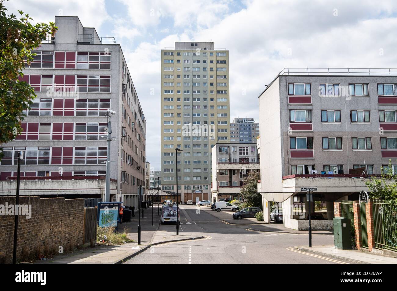 General view of the Broadwater Farm Estate in Tottenham, north London ...