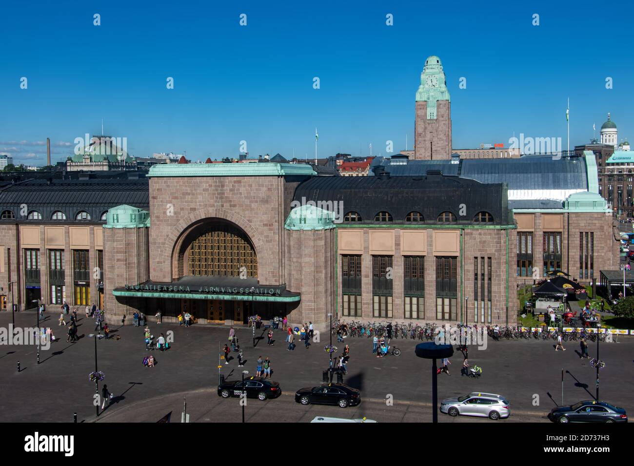 FINLAND, HELSINKI, JUL 02 2017, Main train station at Helsinki ...