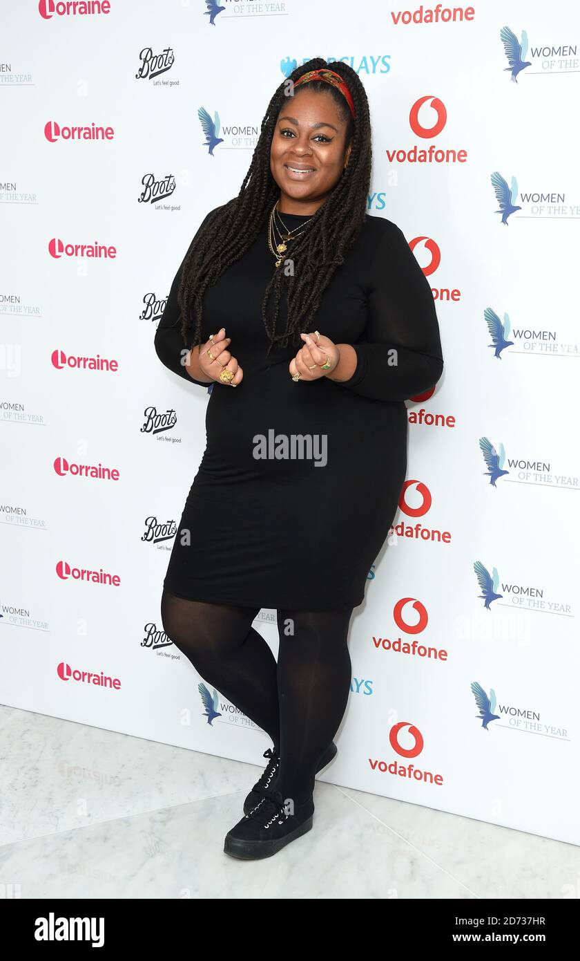 Candice Carty-Williams arriving for the Women of The Year Lunch and ...