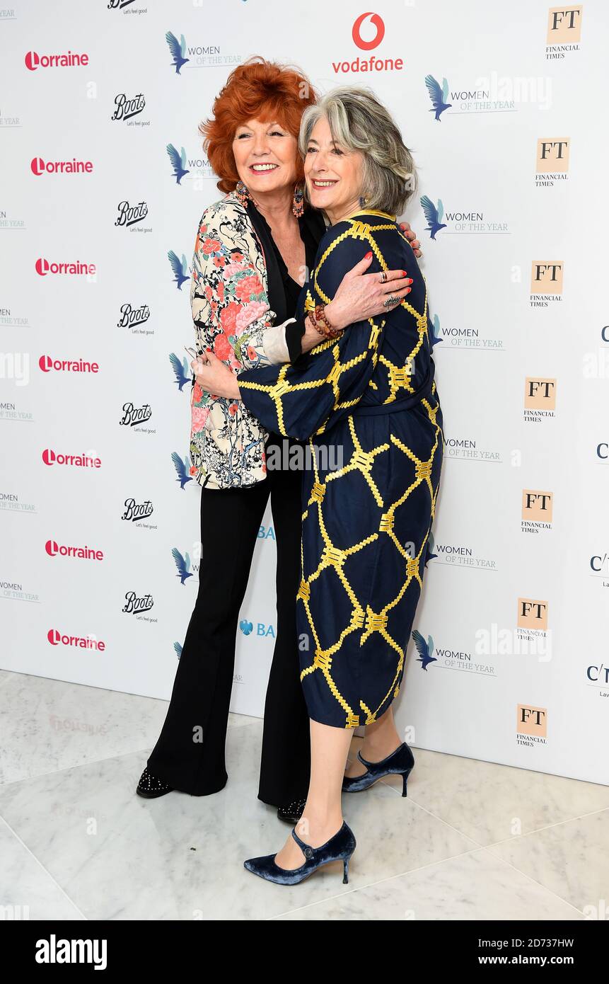 Rula Lenska and Maureen Lipman arriving for the Women of The Year Lunch ...