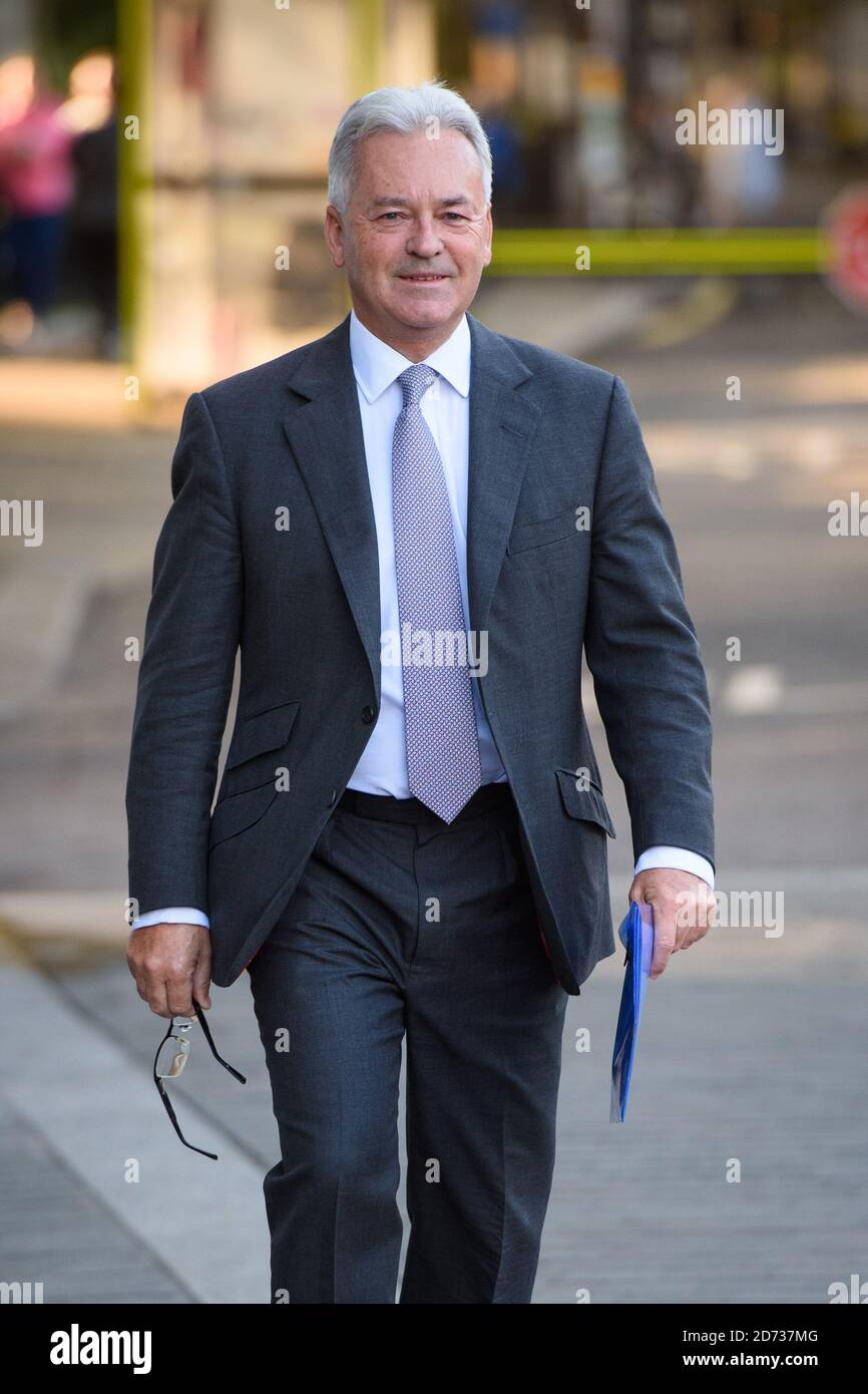 Conservative MP Sir Alan Duncan outside the House of Commons, which is ...