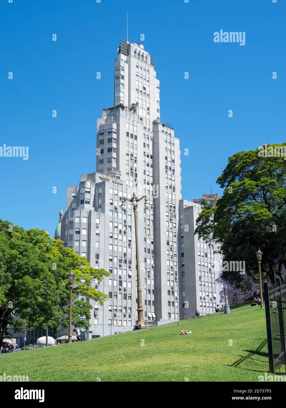 The quarter Retiro, Edificio Kavanagh buildt 1934- 1936 on Calle Florida. Buenos Aires, the ...