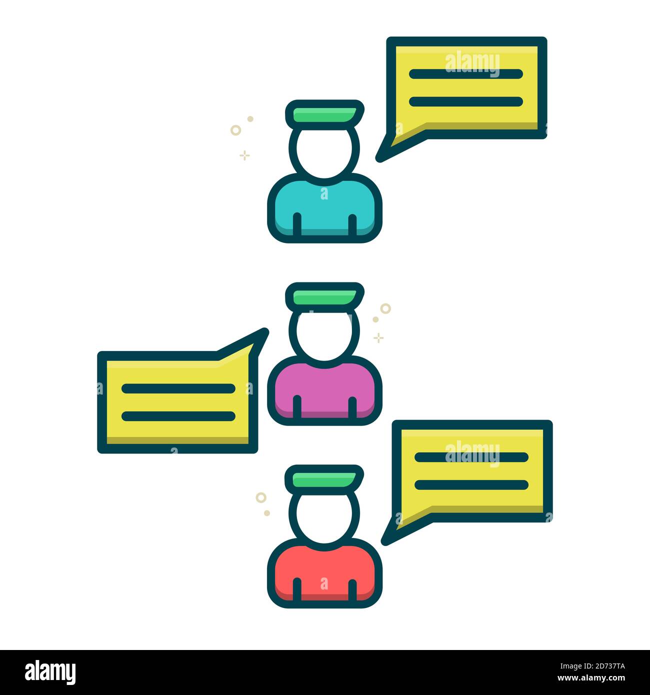 Three interlocutors chat icon. Vector illustration EPS 10 Stock Vector ...
