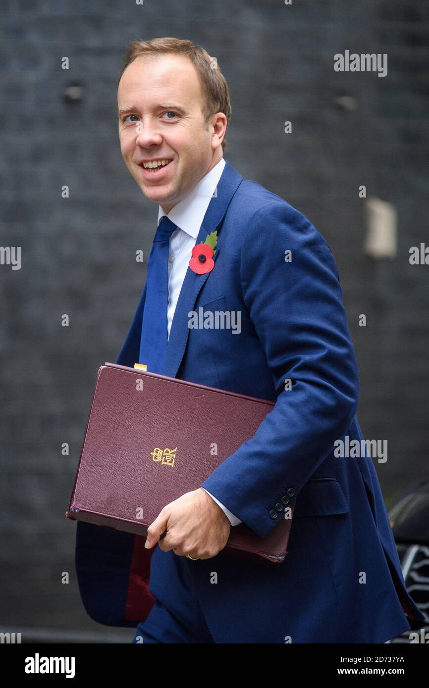 Health and Social Care Secretary Matt Hancock arriving for a Cabinet ...