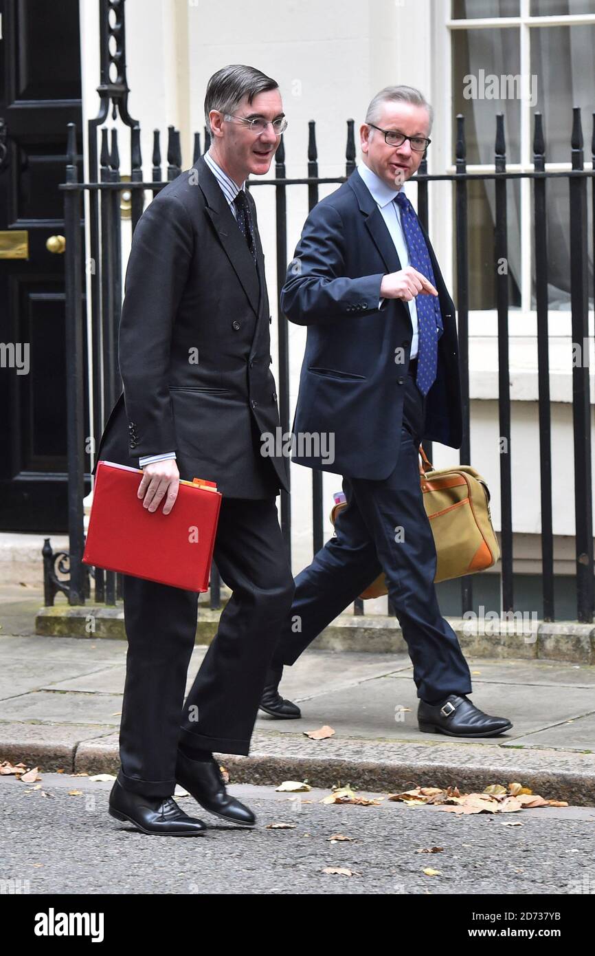Leader of the House of Commons Jacob Rees-Mogg (left) and Chancellor of ...