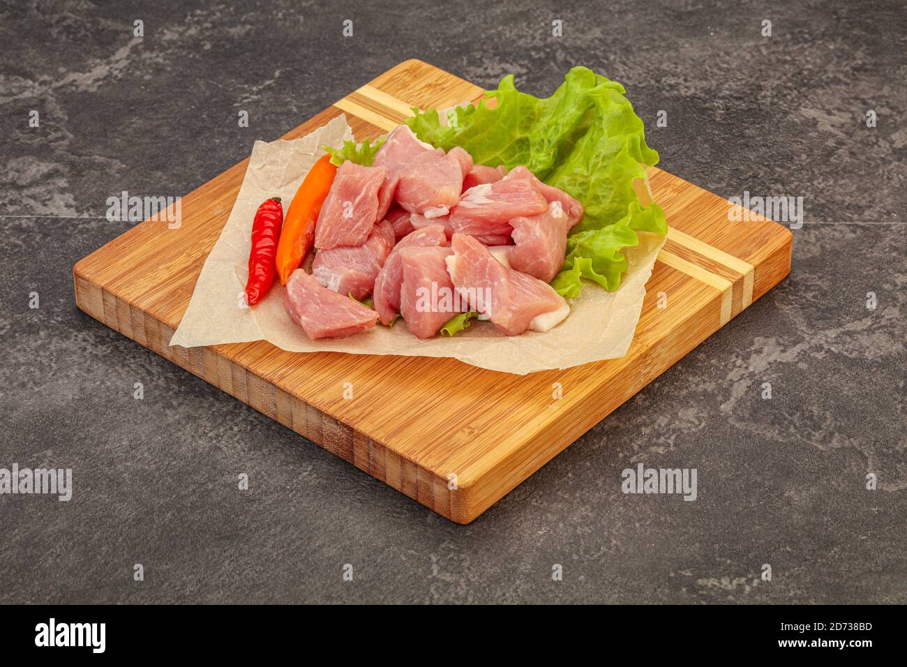 Raw pork meat ready for cooking Stock Photo - Alamy
