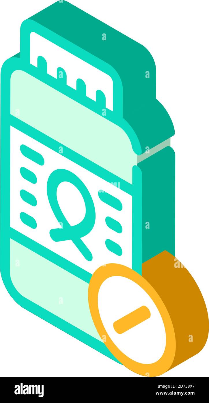 cancer treatment medicine package isometric icon vector illustration ...