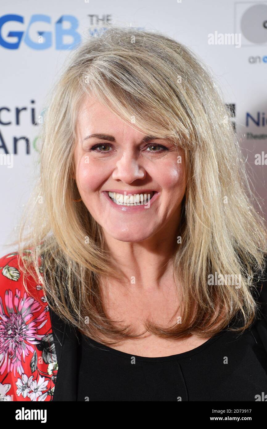 Sally Lindsay arrives at The Writers' Guild Awards 2020 held at the ...