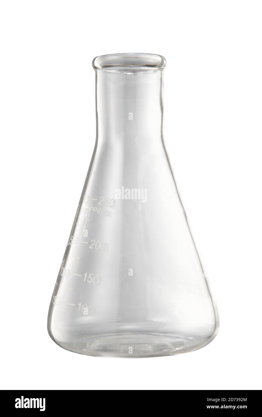 Chemical laboratory flask with liquid (empty)-Erlenmeyer Flask Stock ...