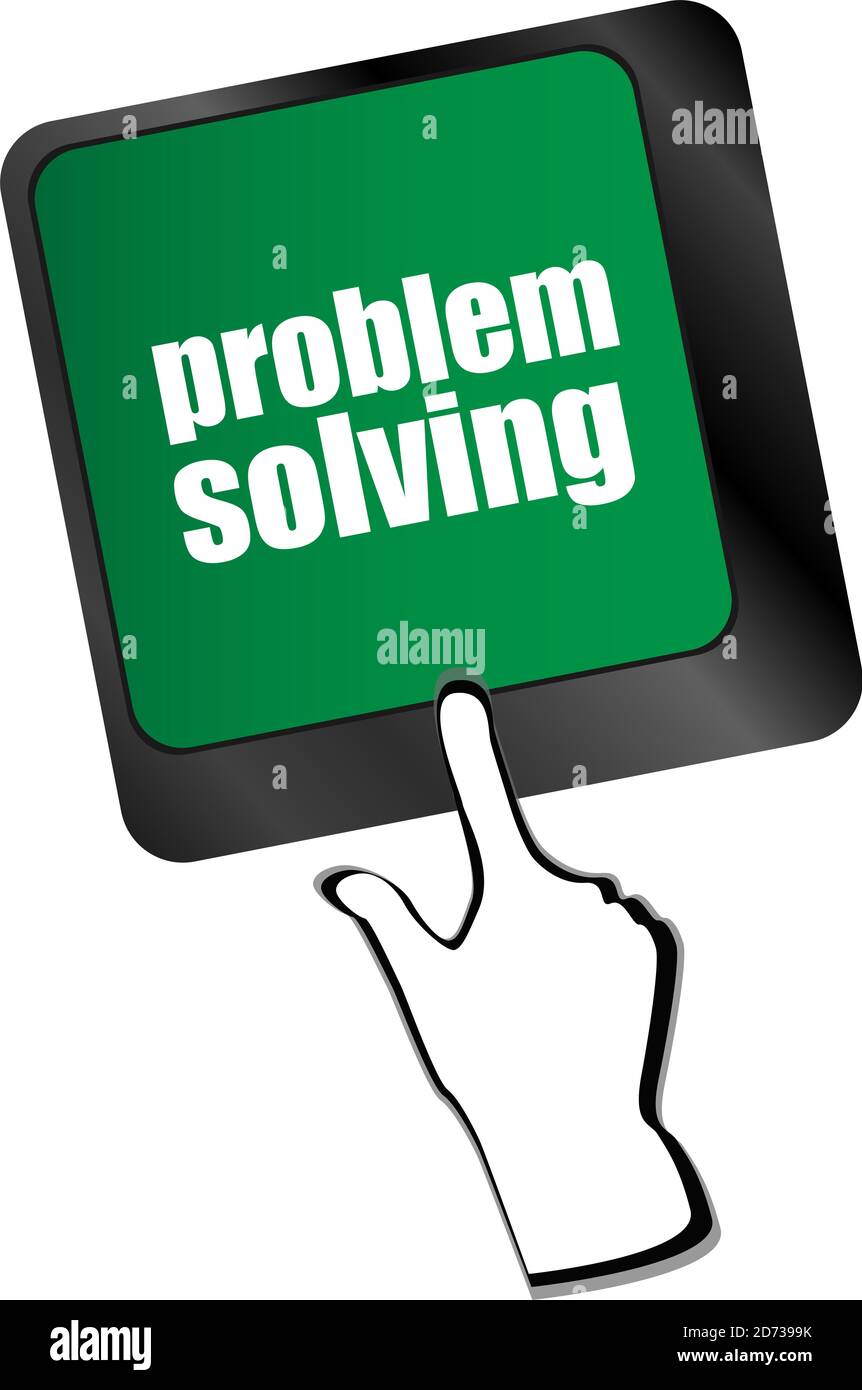 problem solving button on computer keyboard key Stock Photo - Alamy