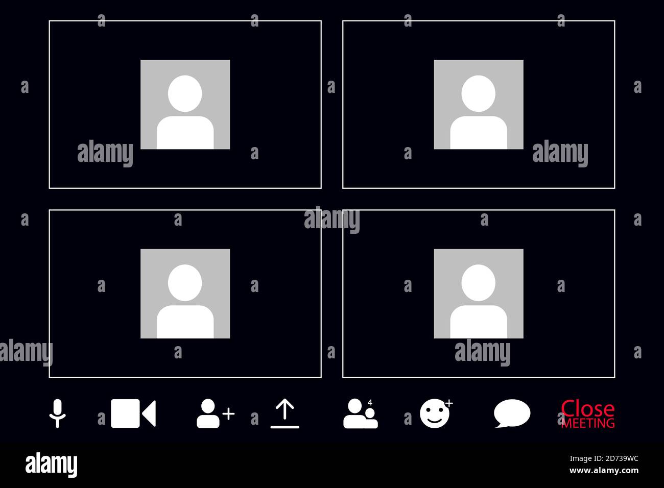 Video conferencing meeting Stock Vector Images - Alamy