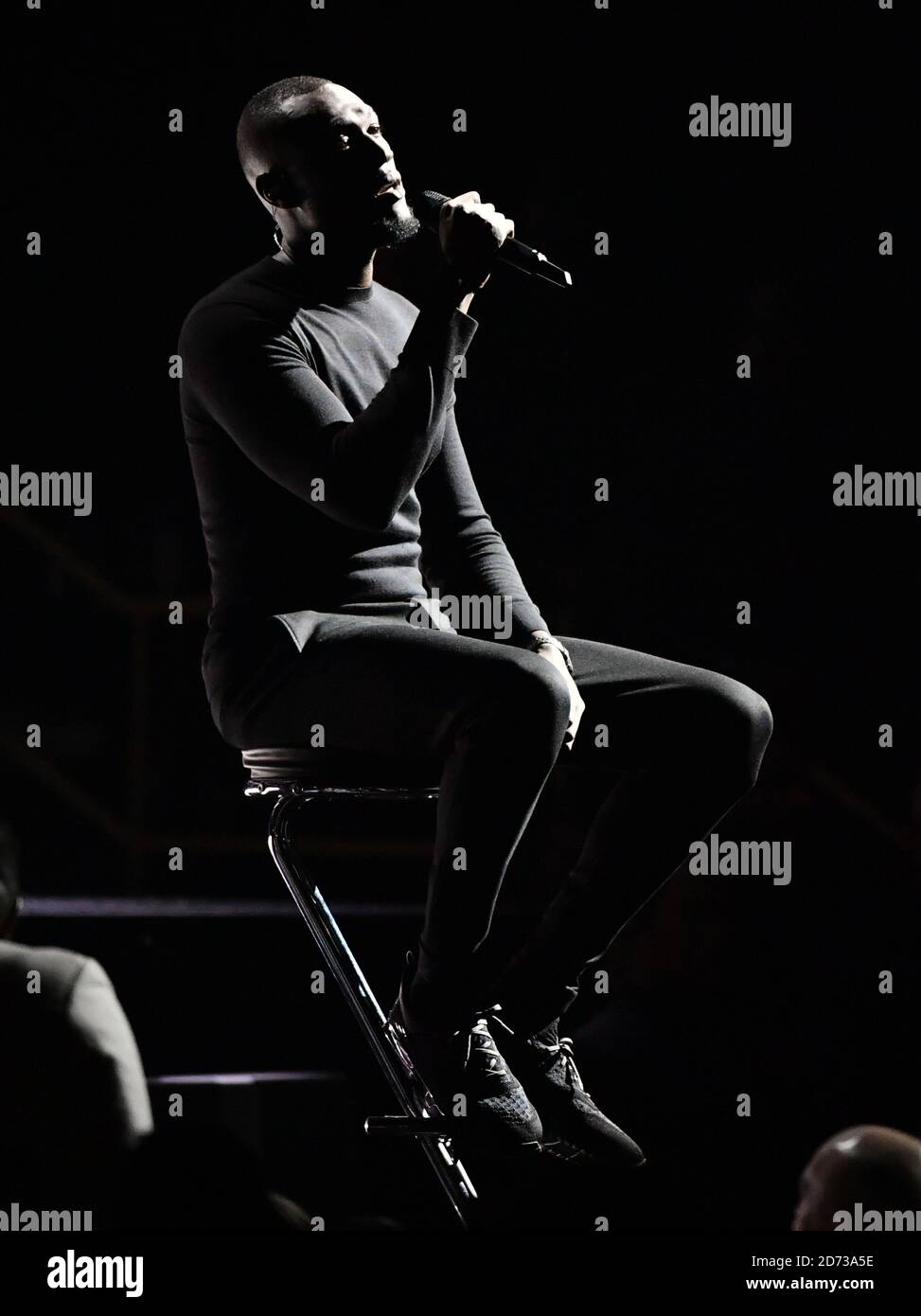 Stormzy on stage at the Brit Awards 2020 at the O2 Arena, London Stock ...