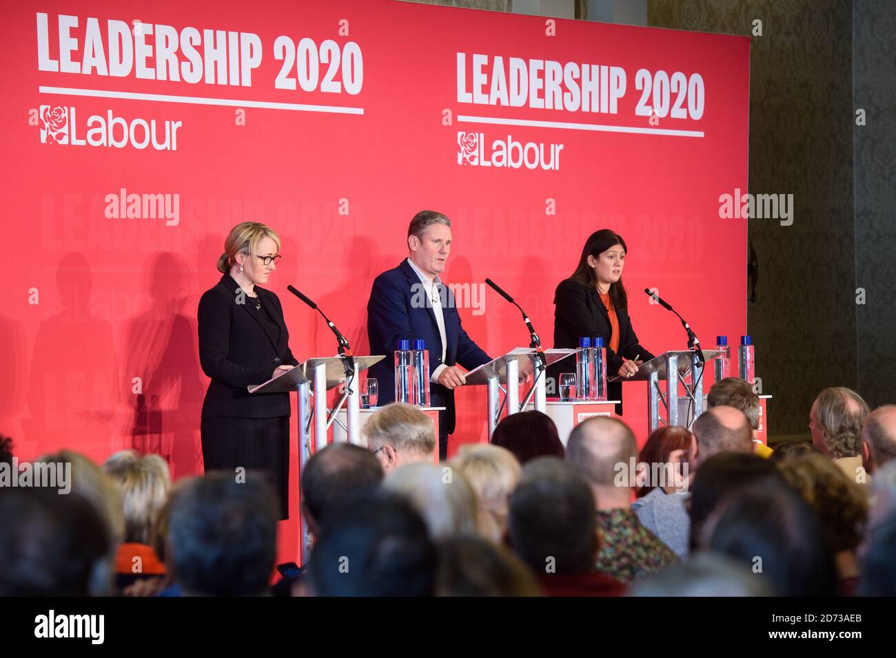 Rebecca Long-Bailey, Keir Starmer and Lisa Nandy speaking during a ...