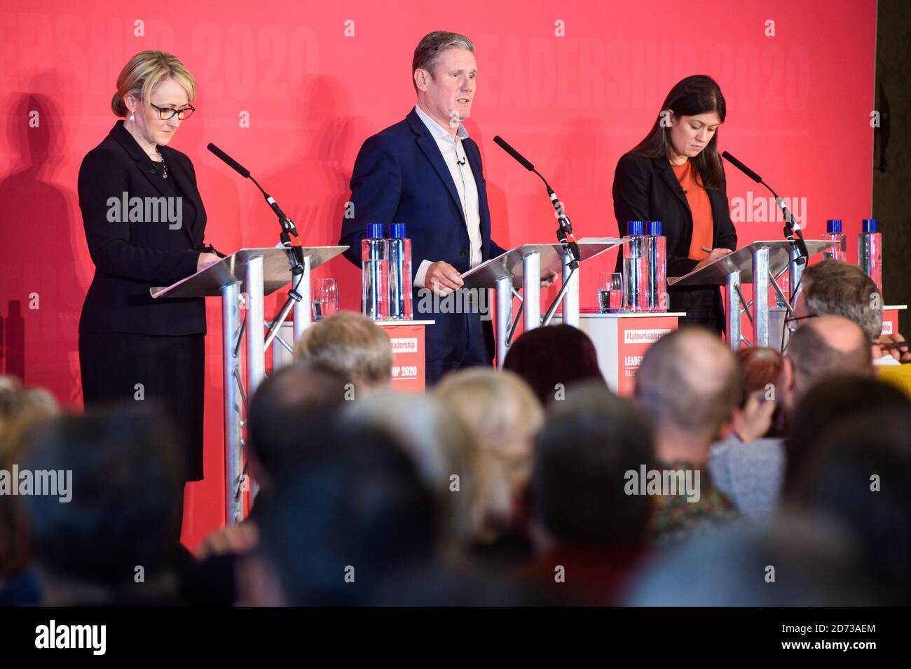 Rebecca Long-Bailey, Keir Starmer and Lisa Nandy speaking during a ...