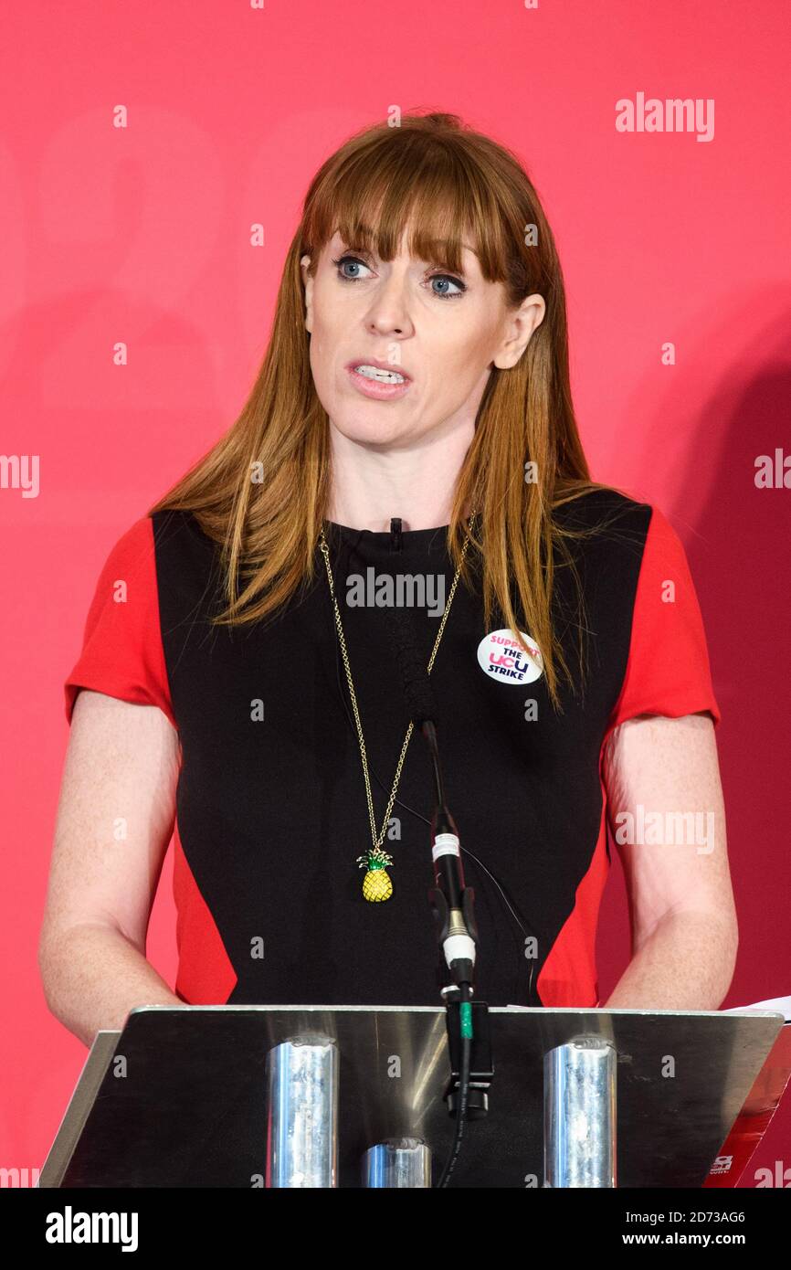 Angela Rayner speaking during a deputy leadership hustings event for ...