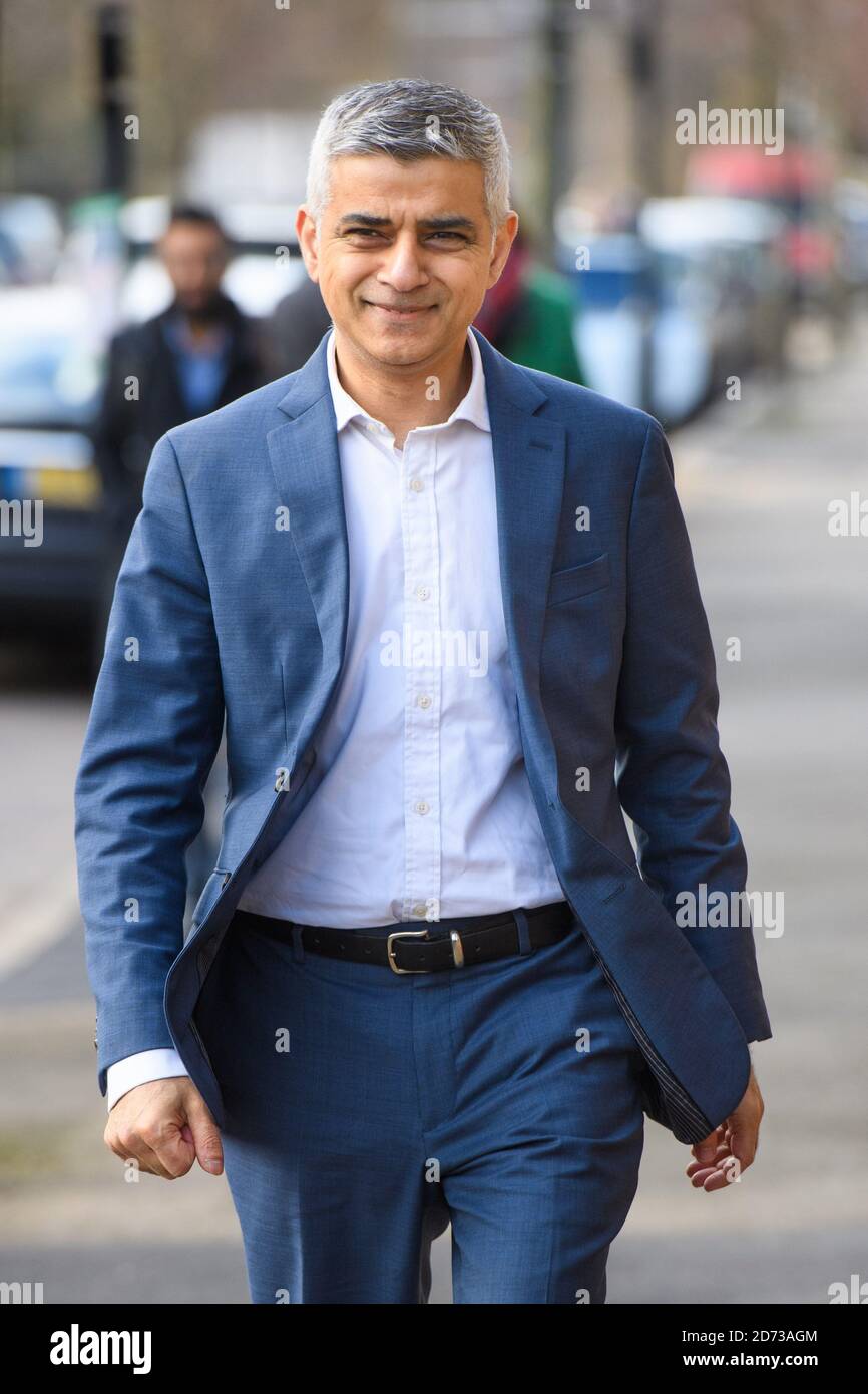 London mayor Sadiq Khan at the launch of his re-election campaign, at ...