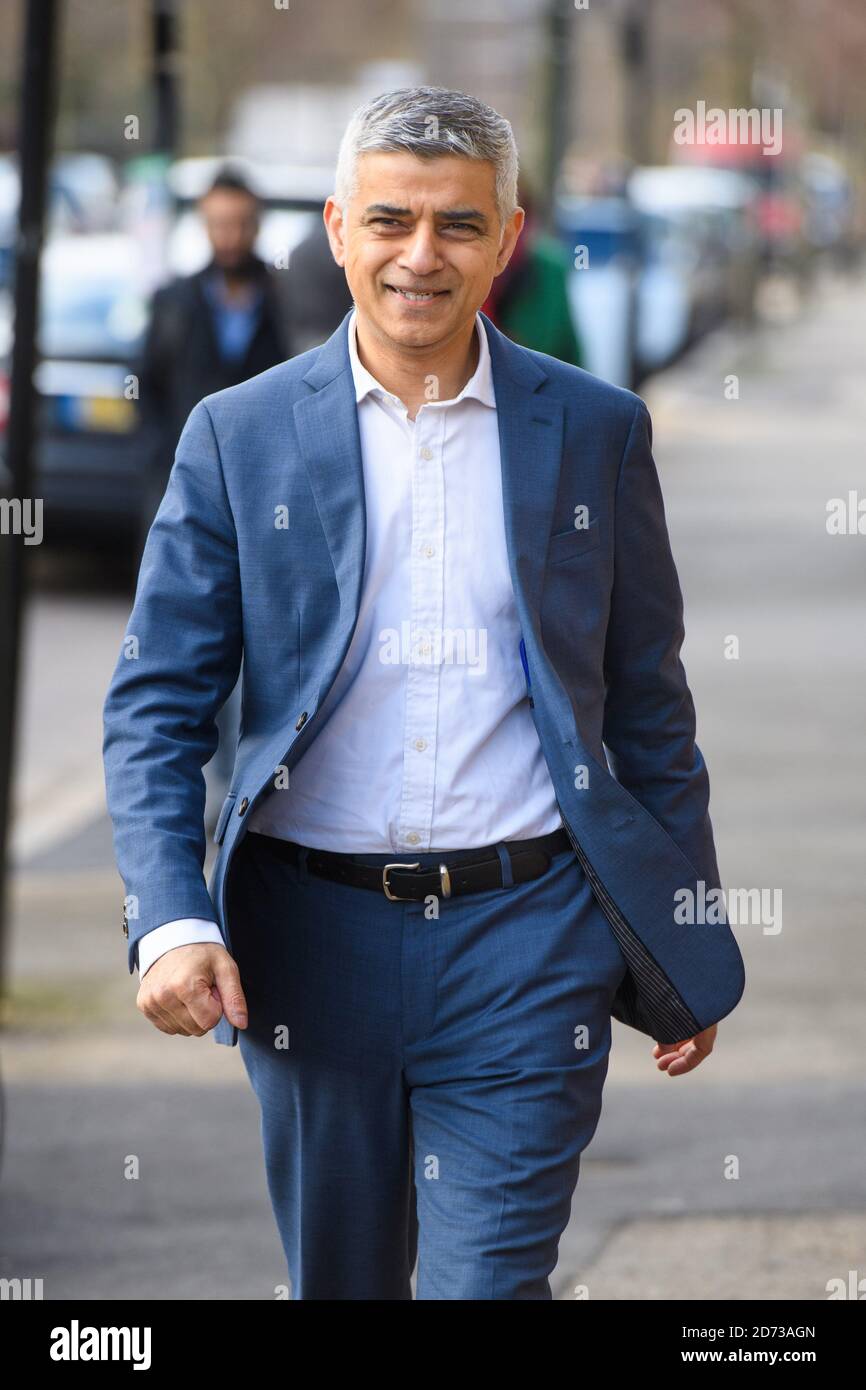 London mayor Sadiq Khan at the launch of his re-election campaign, at ...