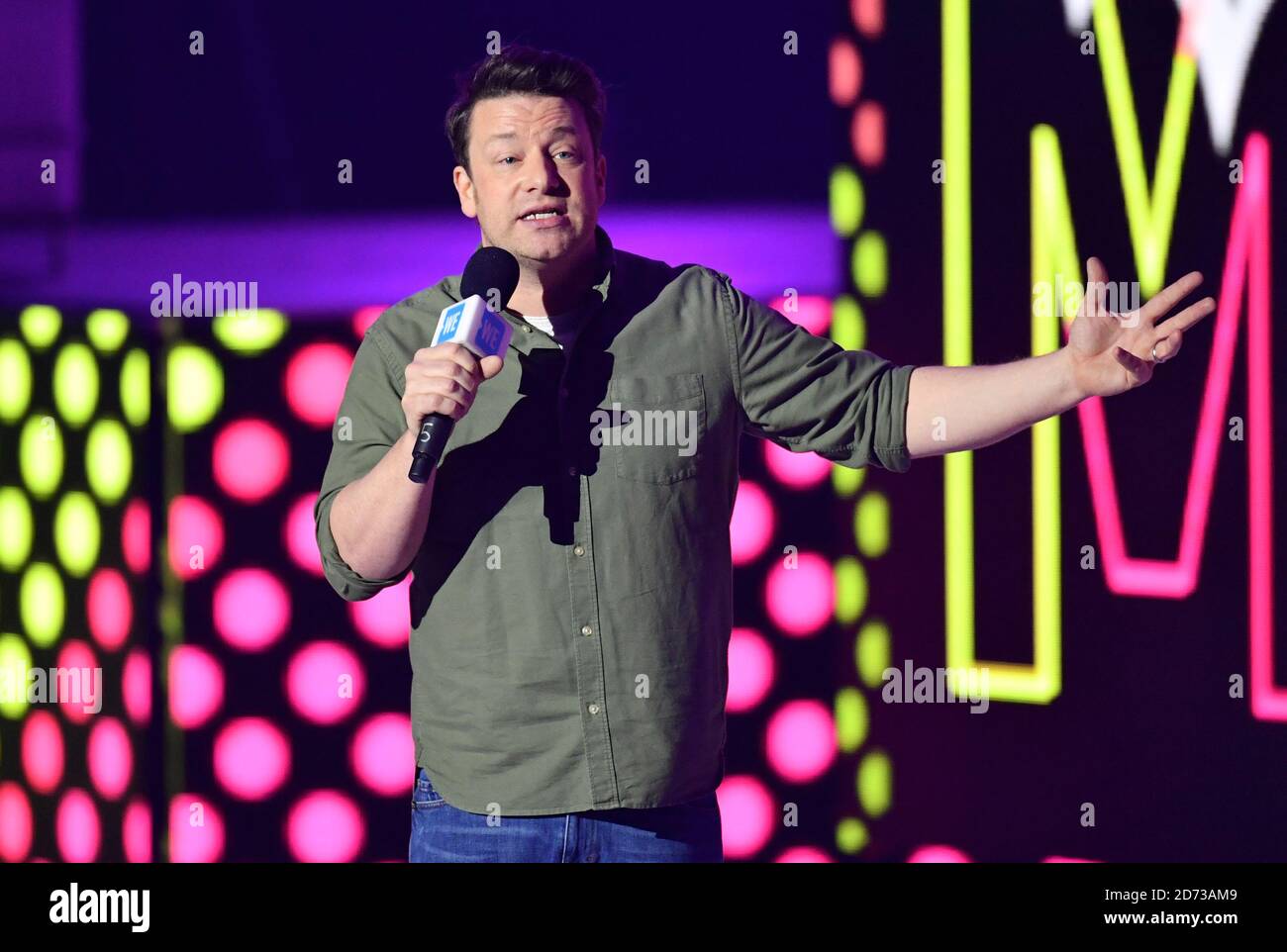 Jamie Oliver on stage during the WE Day UK charity event and concert ...