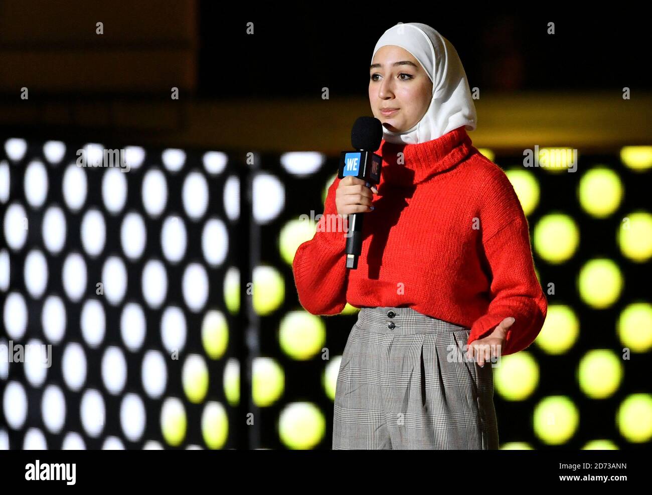 Maya Ghazal on stage during the WE Day UK charity event and concert ...