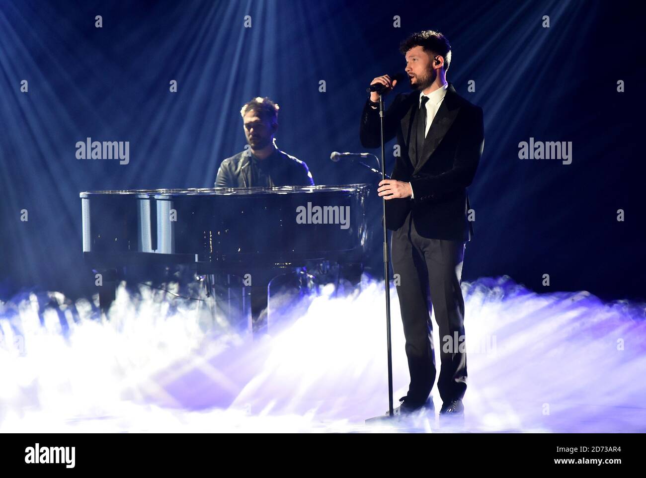 Calum Scott on stage during the WE Day UK charity event and concert ...