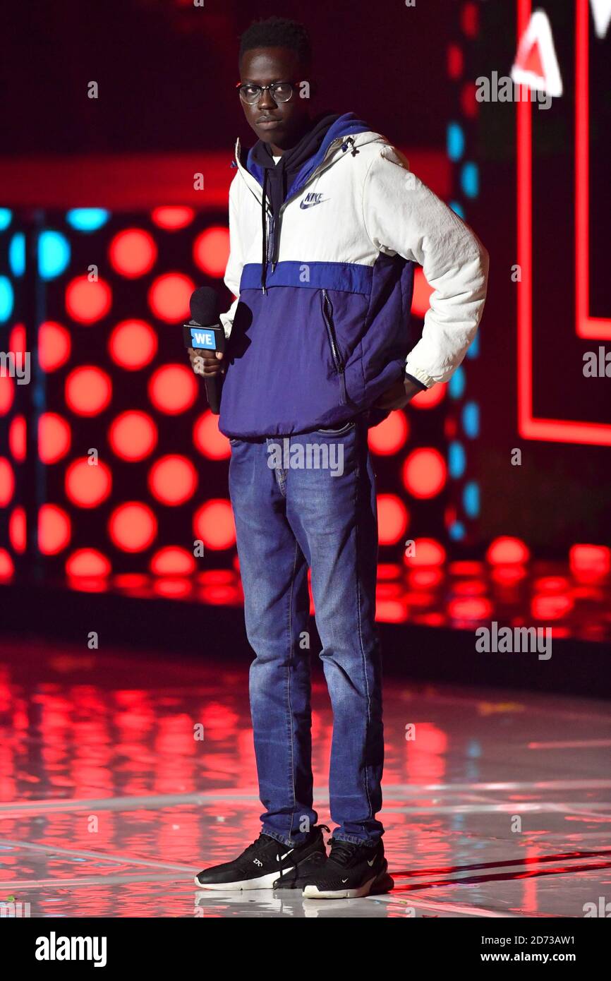 Athian Akec on stage during the WE Day UK charity event and concert ...