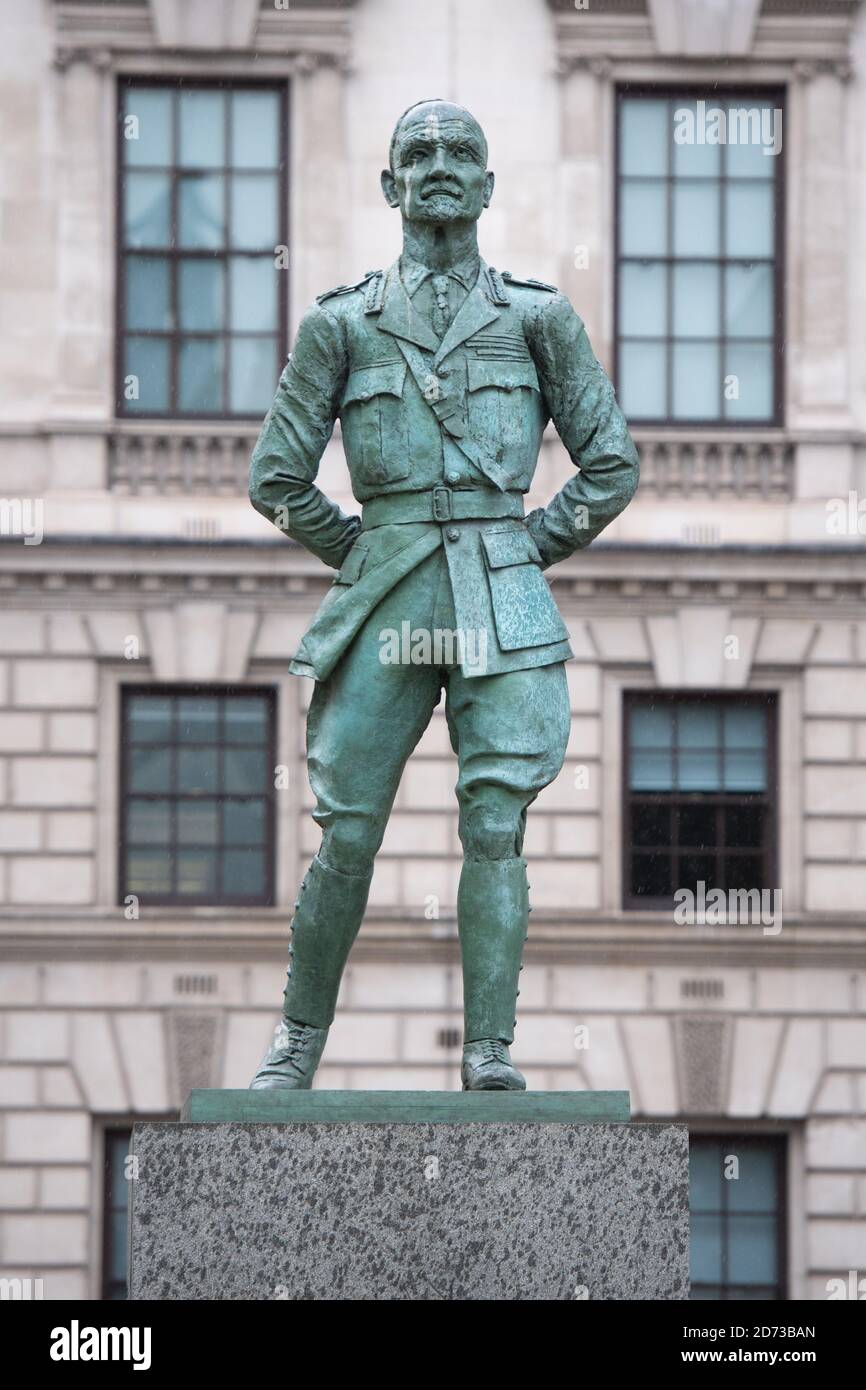 A statue of Jan Smuts in Parliament Square, London. Picture date ...
