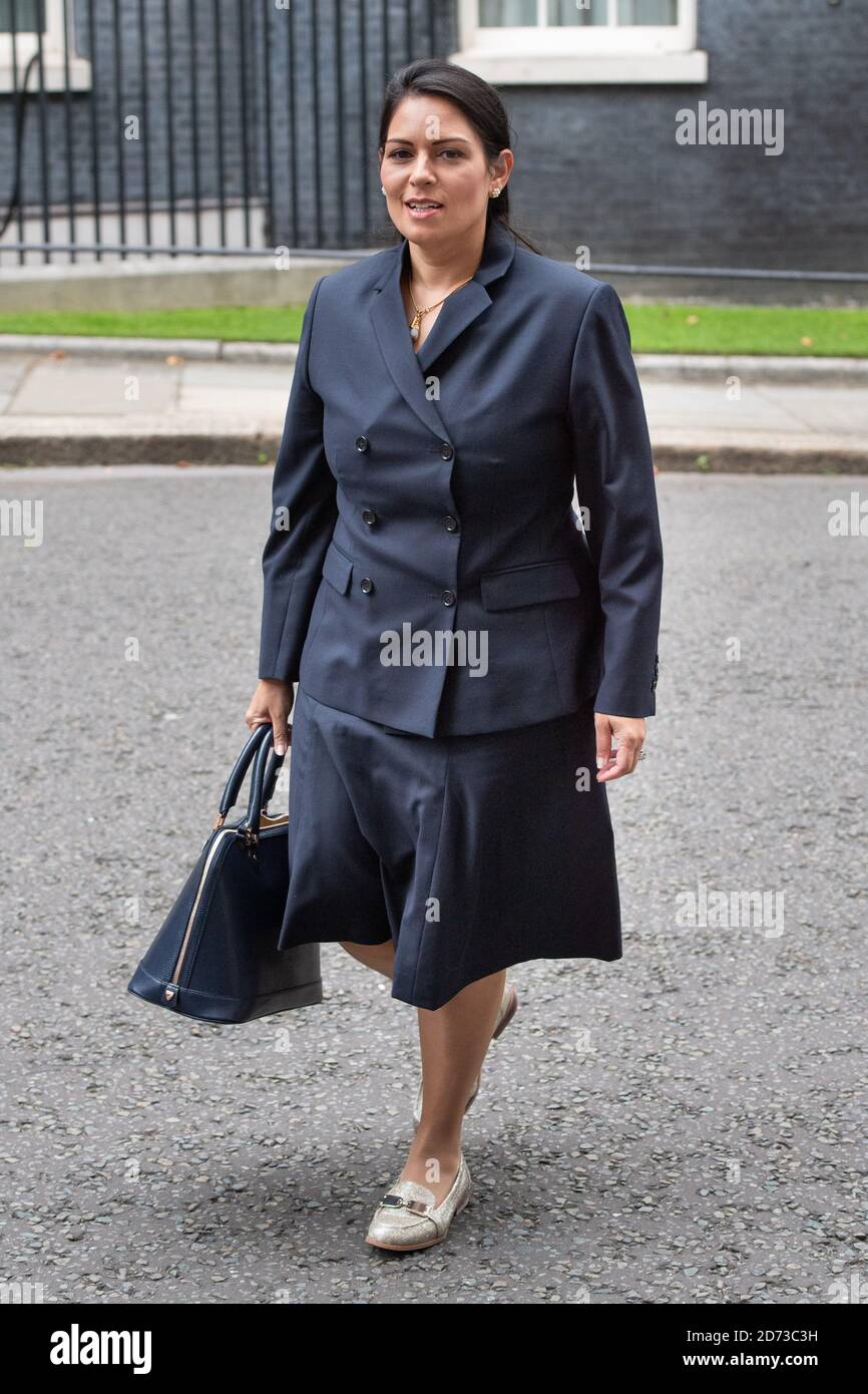 Home Secretary Priti Patel arrives in Downing Street, London, for a ...